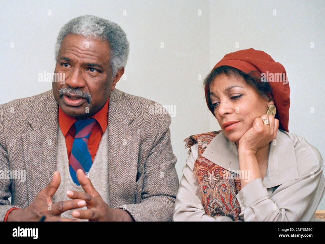 Actors and activists Ossie Davis, left, and his wife Ruby Dee, are ...