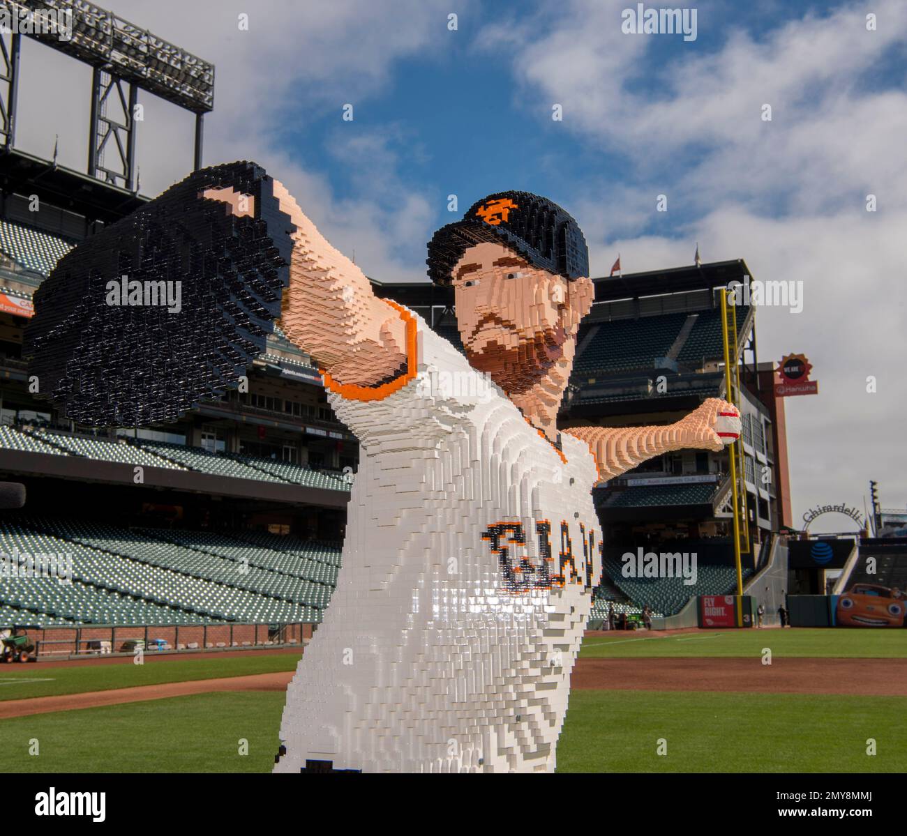 A life-size LEGO likeness of San Francisco Giants pitcher Madison ...