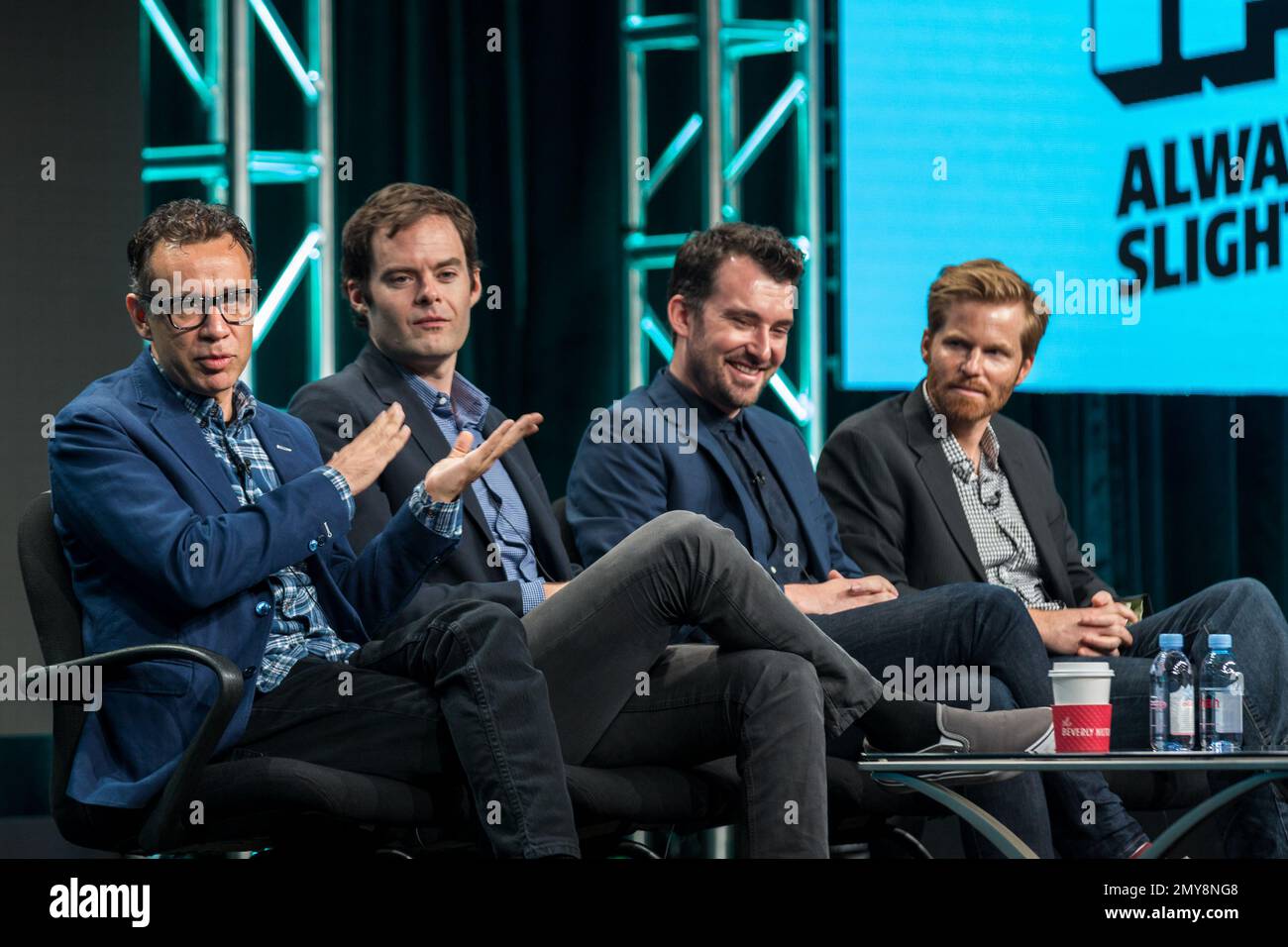 Fred Armisen, from left, Bill Hader, Rhys Thomas, and Alex Buono ...