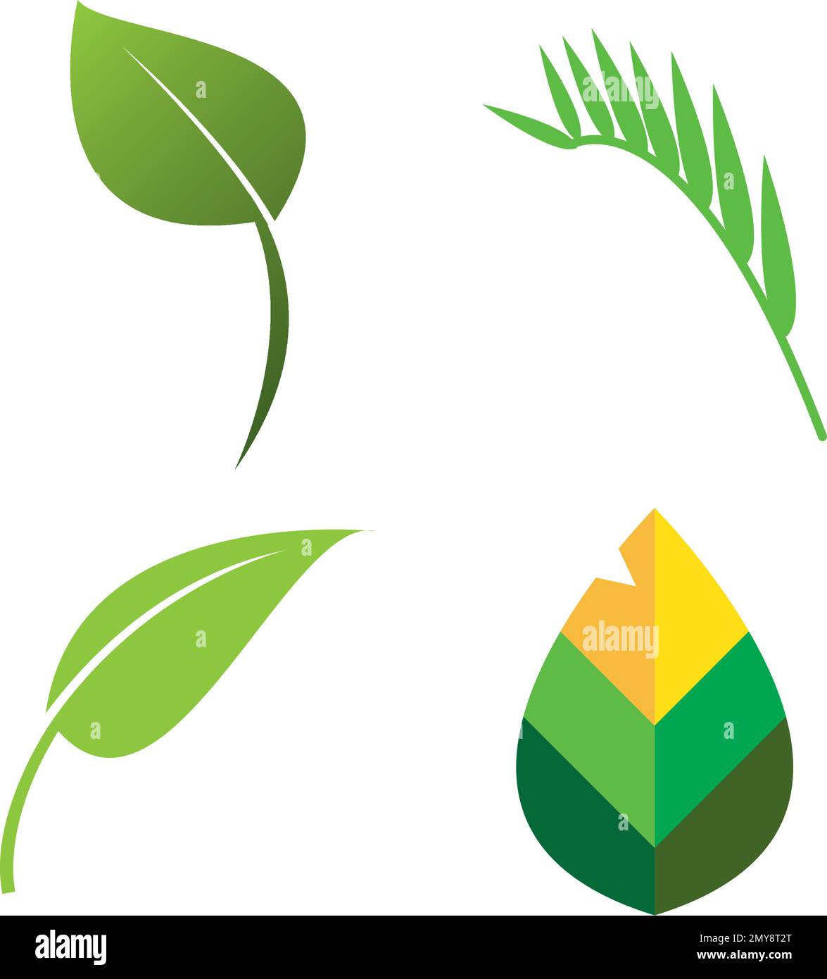 leaf logo vector template design illustration Stock Vector Image & Art ...