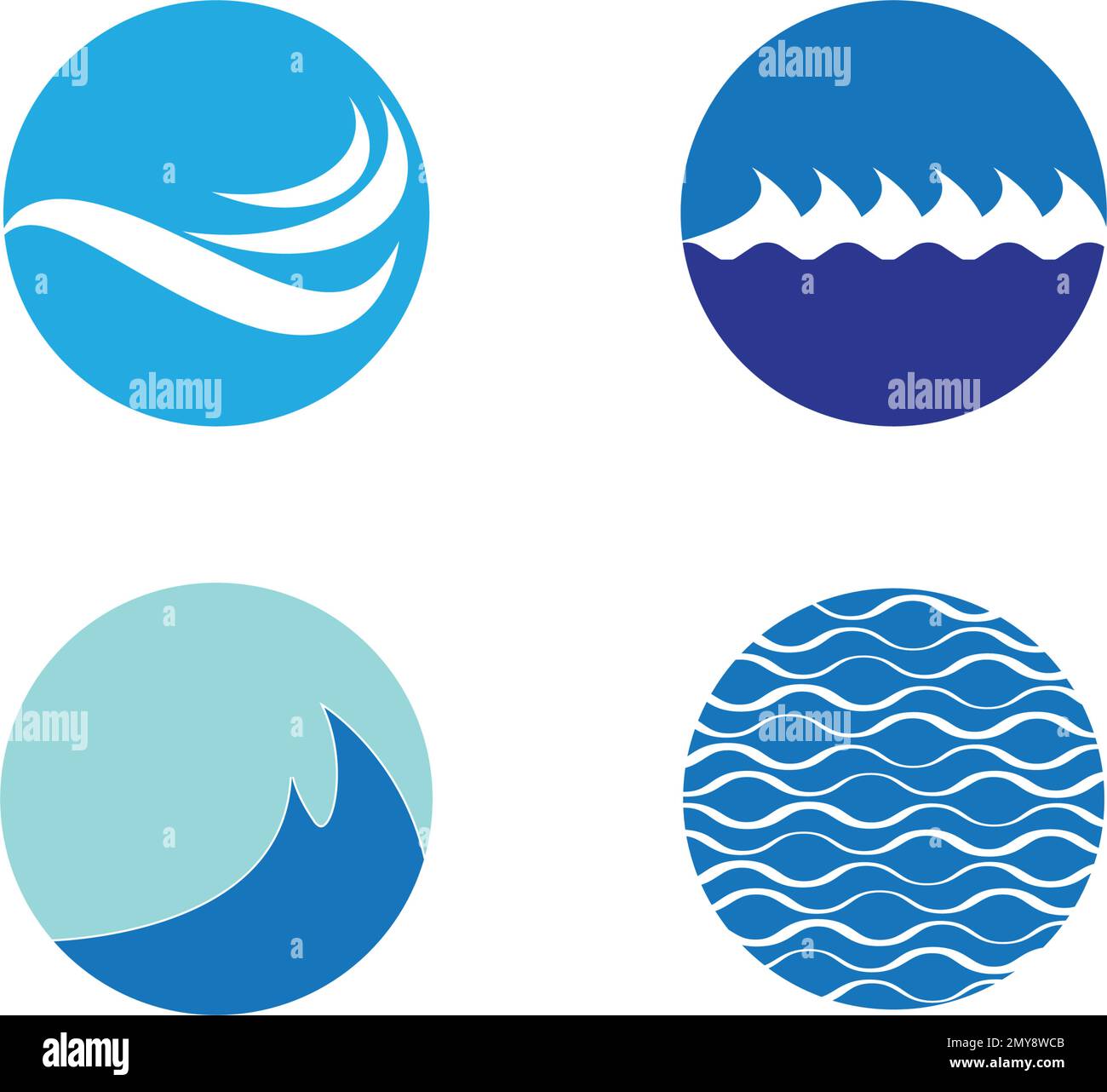Water Wave symbol and icon Logo Template vector Stock Vector Image ...