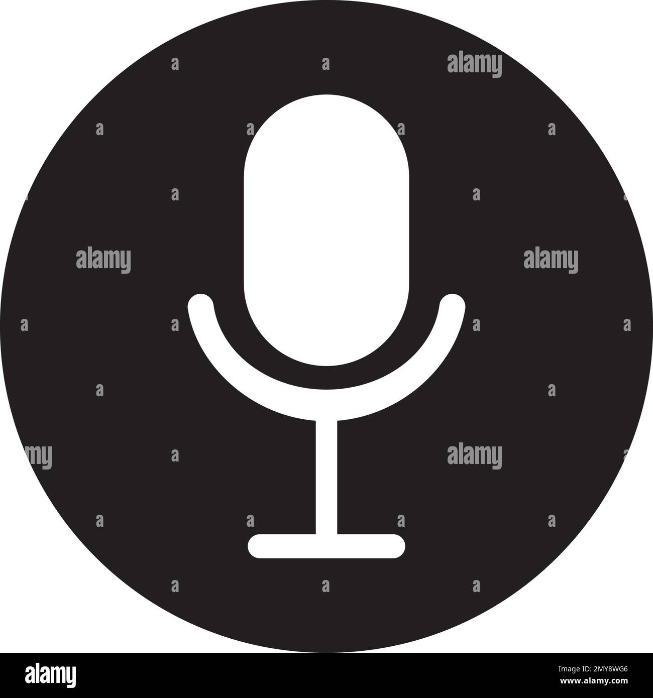 microphone icon vector template flat design Stock Vector Image & Art ...