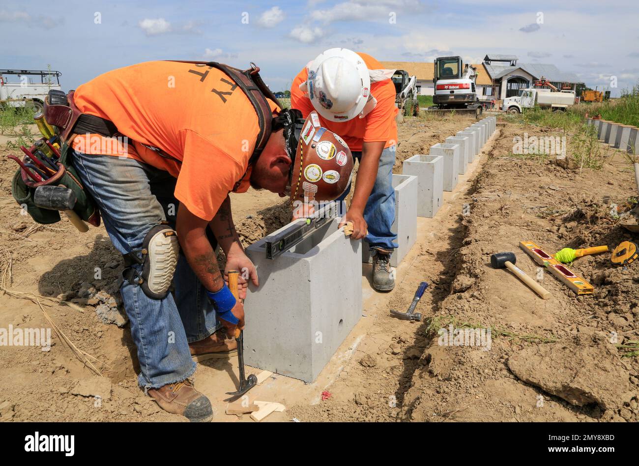 Work continues to the entrance of the national cemetery in Omaha, Neb ...