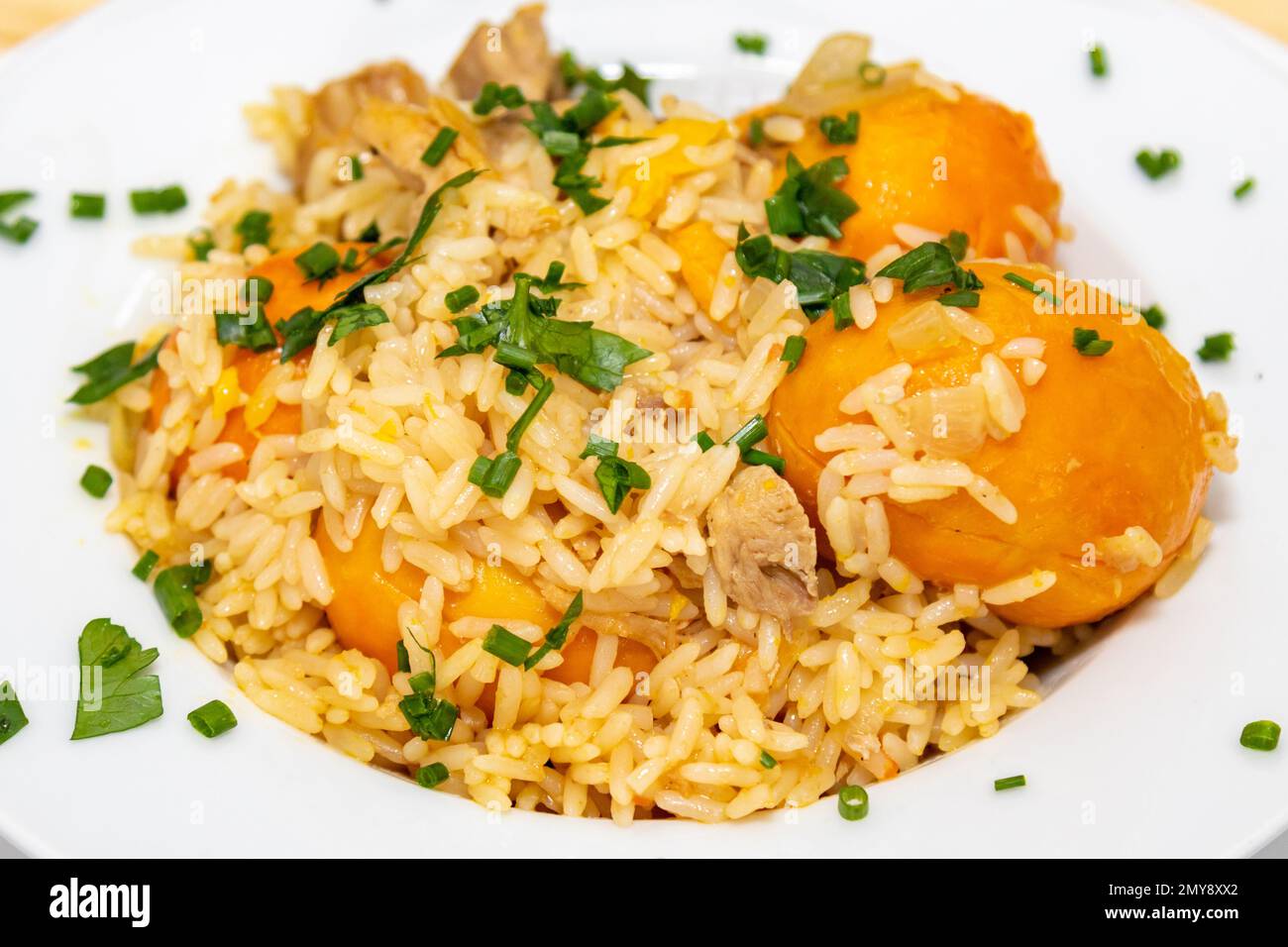 Traditional recipe for pequi (Caryocar Brasiliense) with rice and ...