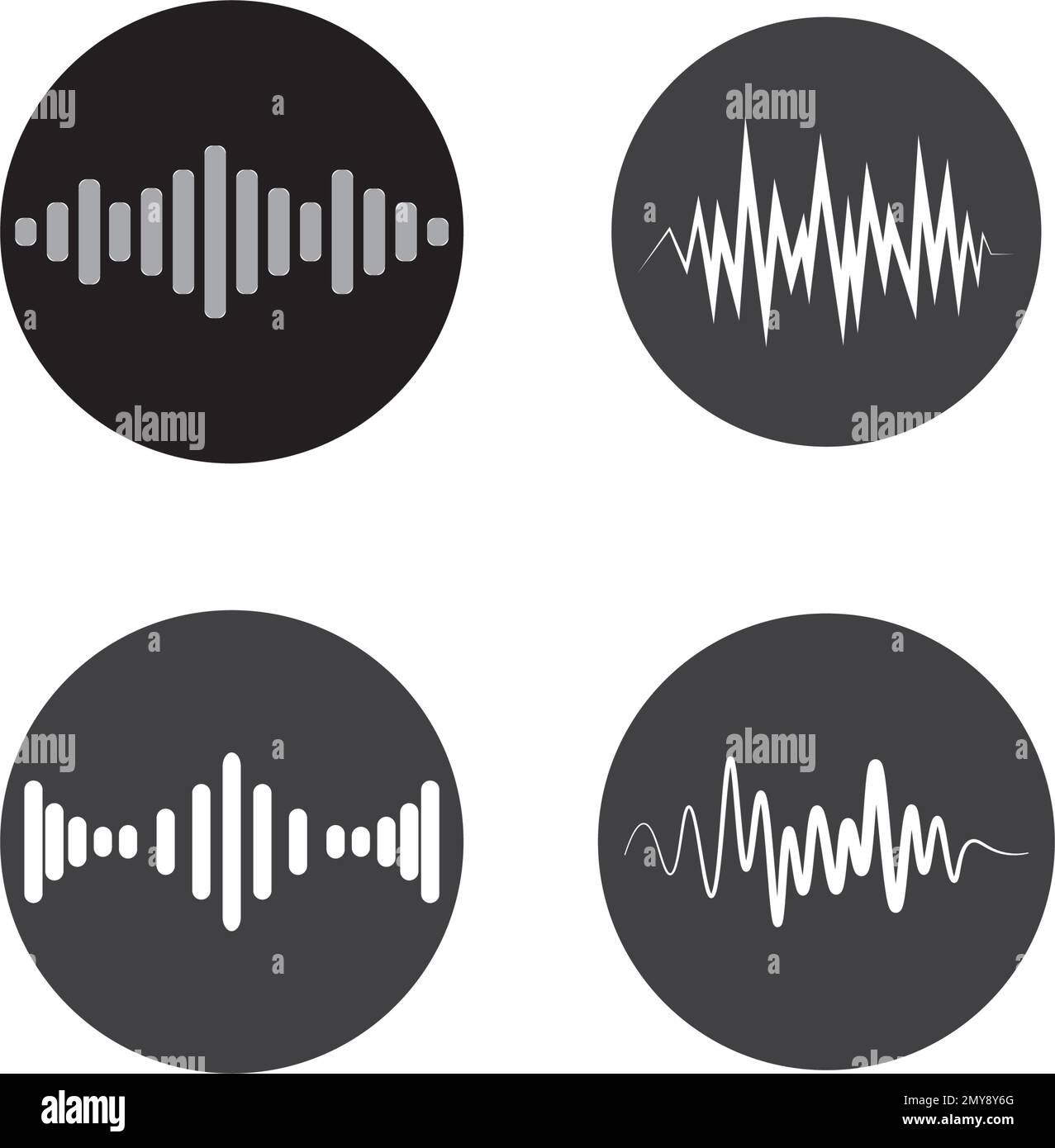 sound wave music logo vector template Stock Vector Image & Art - Alamy