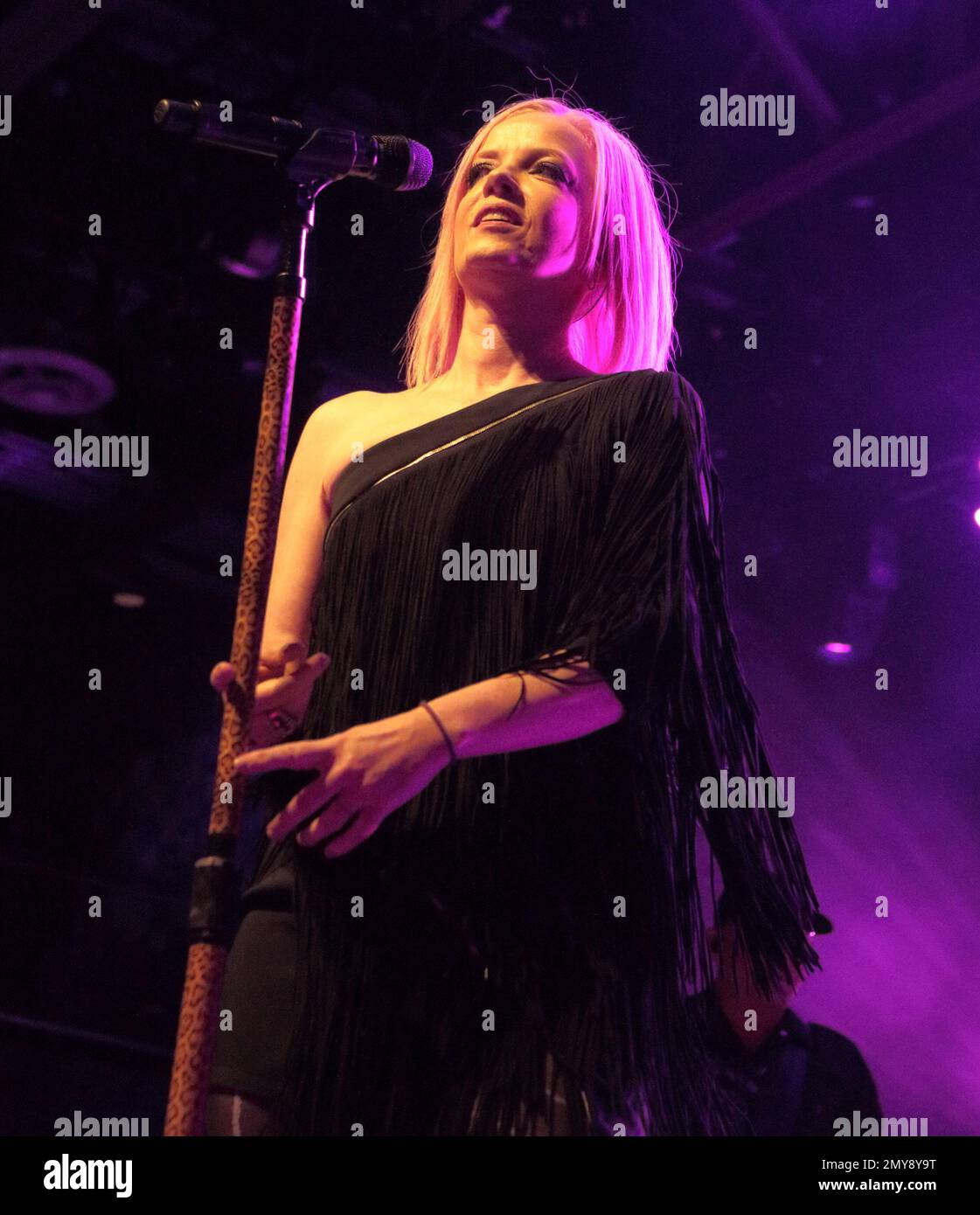 Shirley Manson of the band Garbage performs in concert during their ...