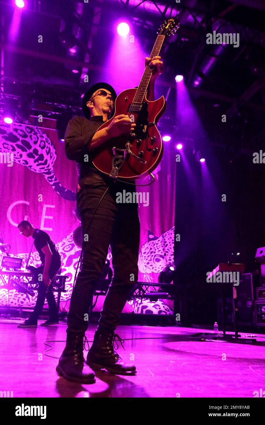 Duke Erikson of the band Garbage performs in concert during their ...