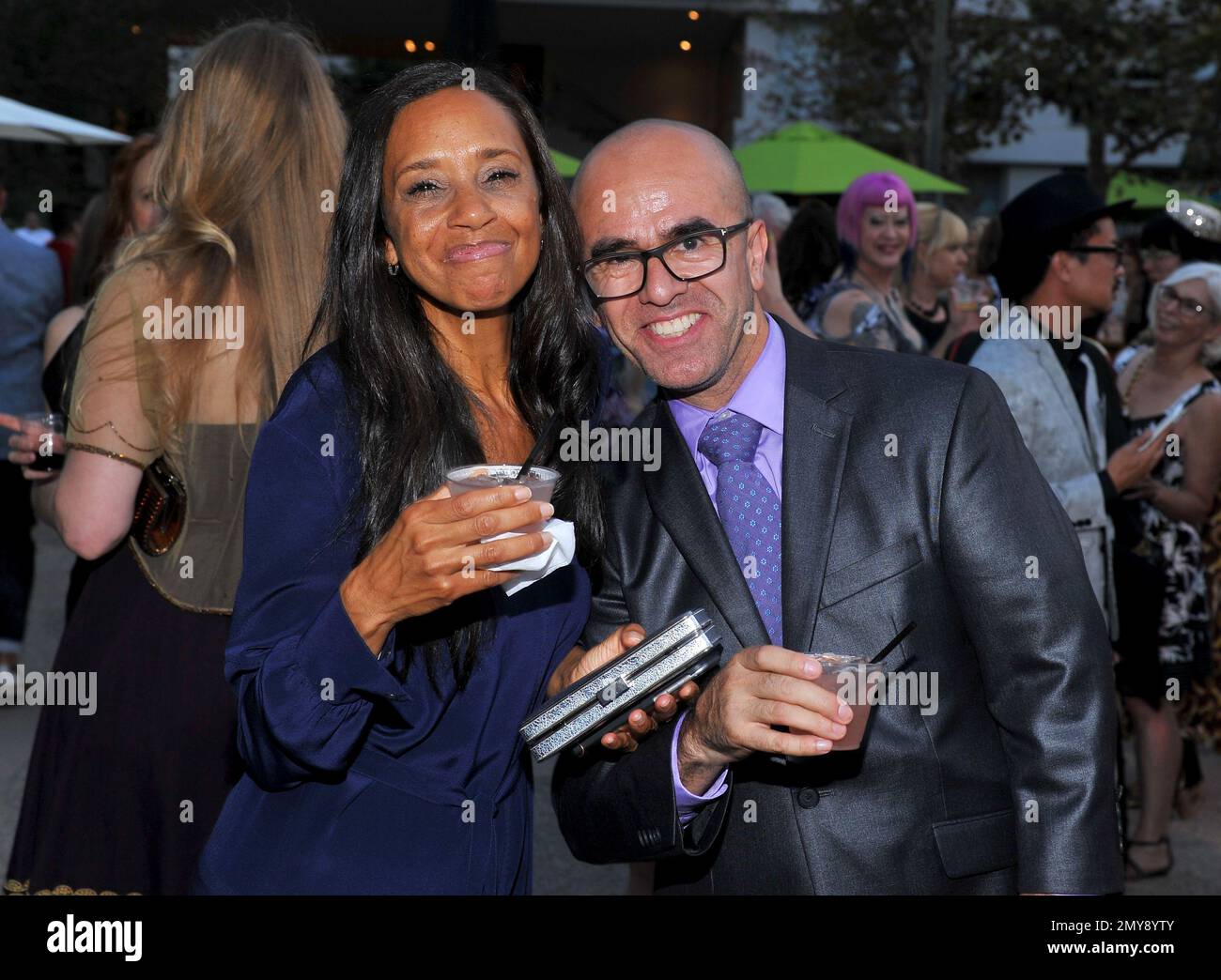 Costume designer Michelle Cole, left, and Raphael Herrera are seen at ...