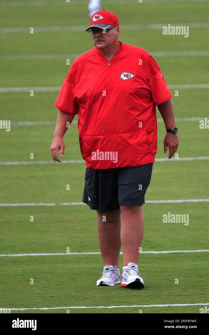 Kansas City Chiefs coach Andy Reid during NFL football training camp in ...