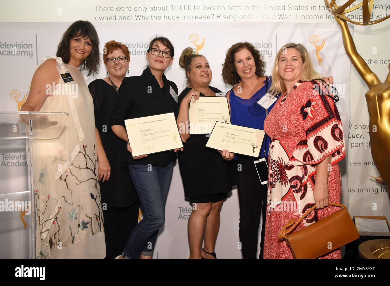 The Television Academy’s Terry Ann Gordon, from left, Sue Bub, Hala ...