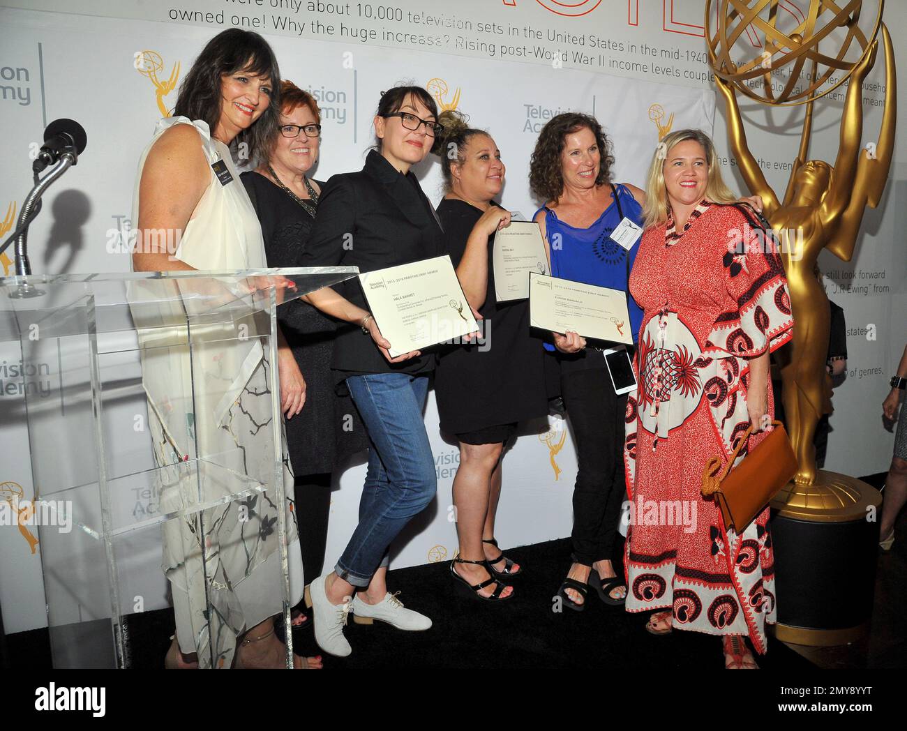 The Television Academy’s Terry Ann Gordon, from left, Sue Bub, Hala ...