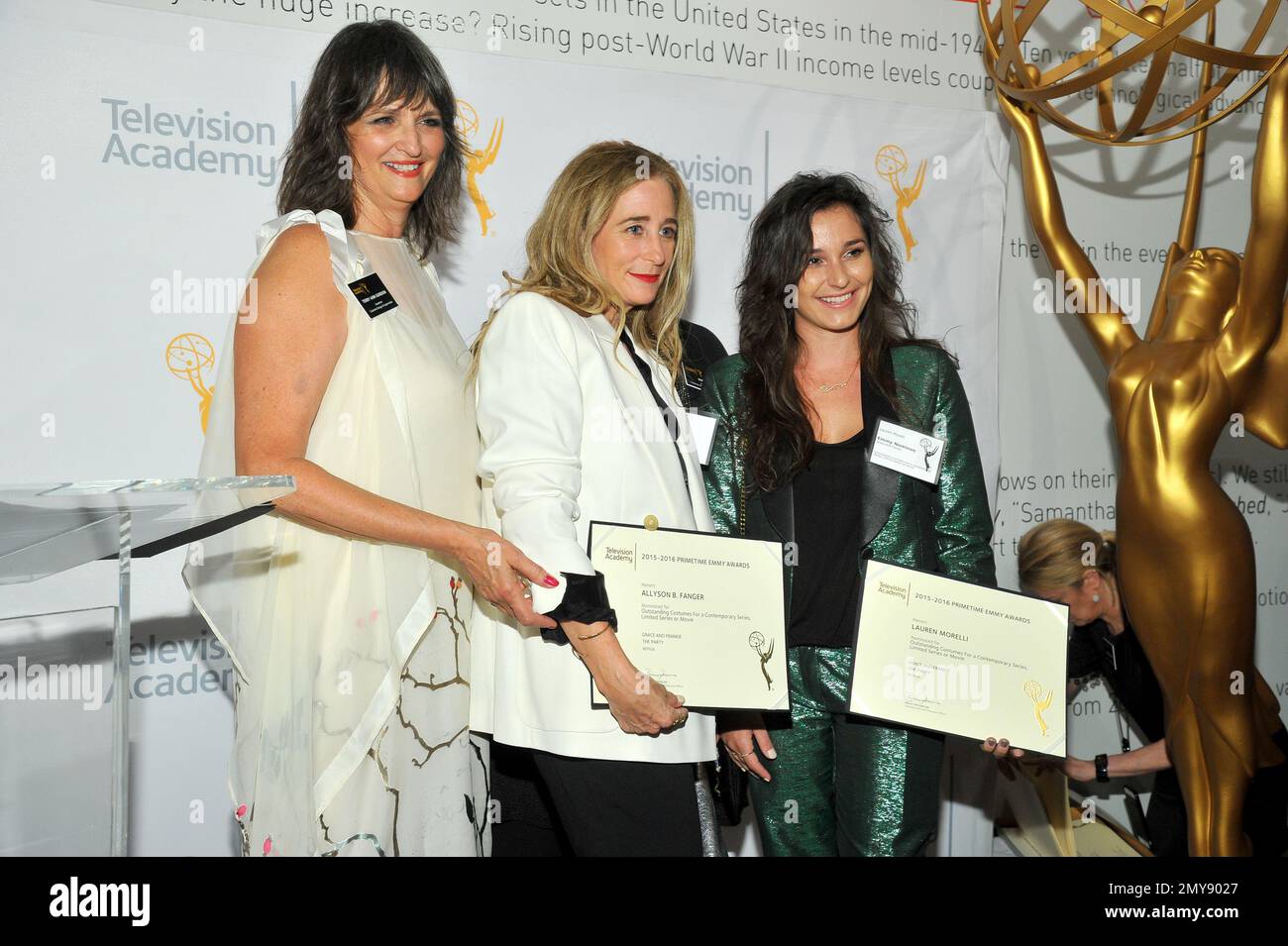 The Television Academy’s Terry Ann Gordon, from left, Allyson Fanger ...