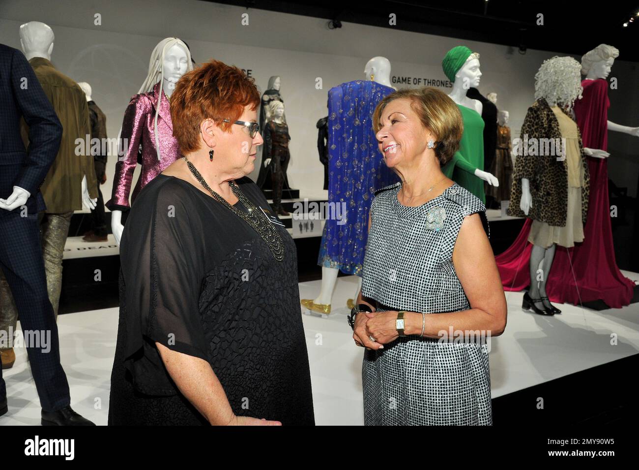 Sue Bub, left, and Barbara Bundy are seen at the 10th Annual Art of ...