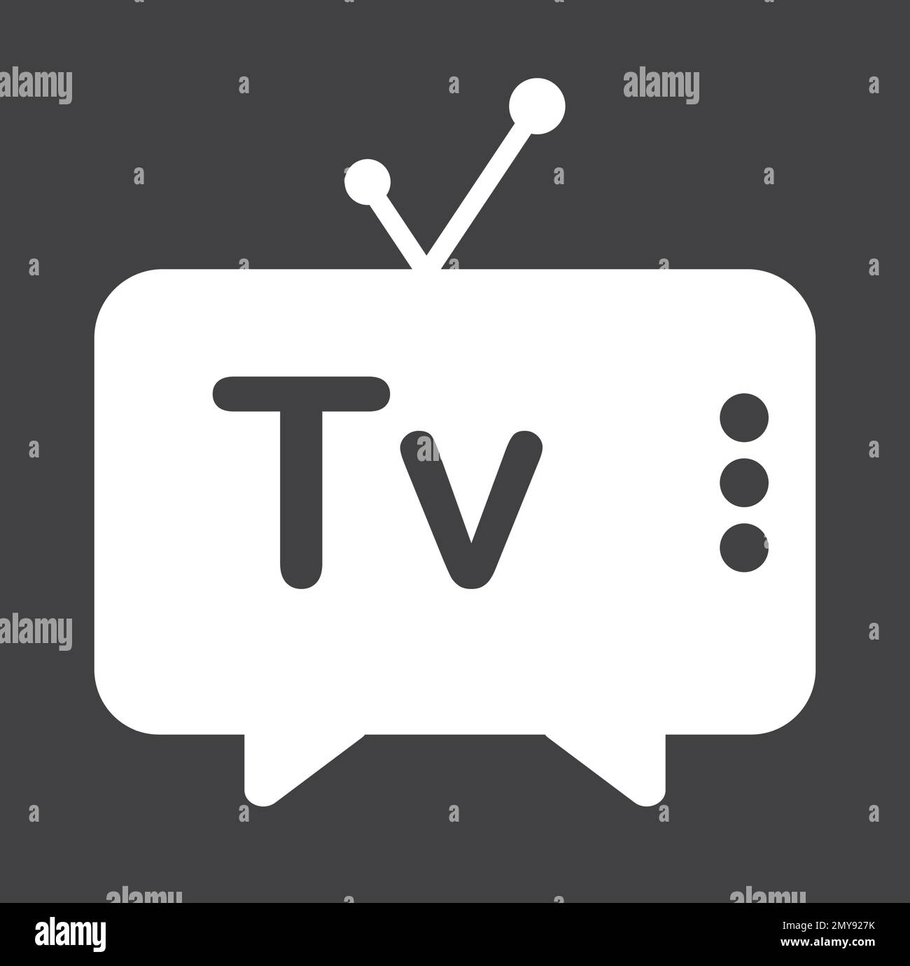 Tv icon flat style Cut Out Stock Images & Pictures - Alamy