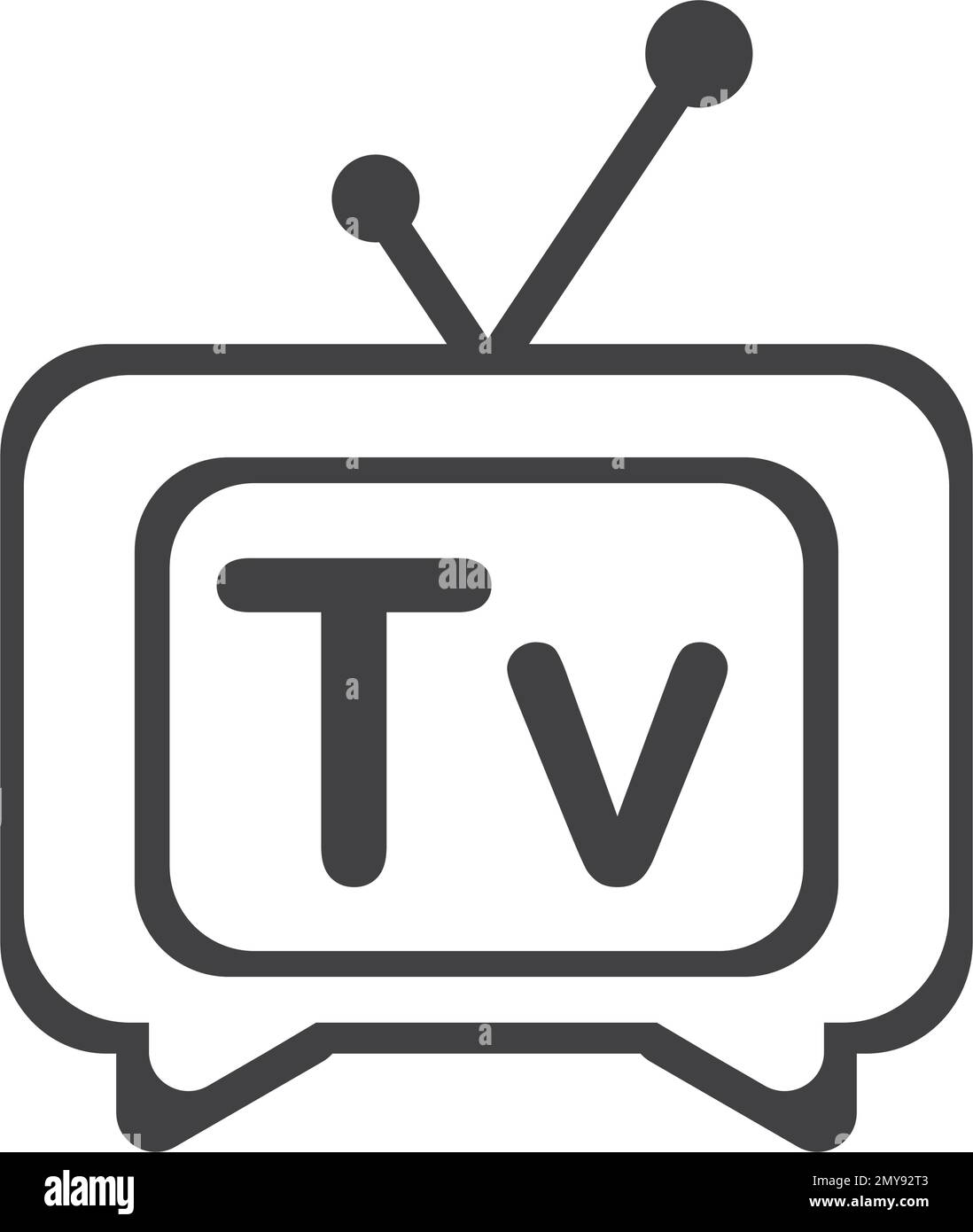 TV logo vector design flat icon Stock Vector Image & Art - Alamy