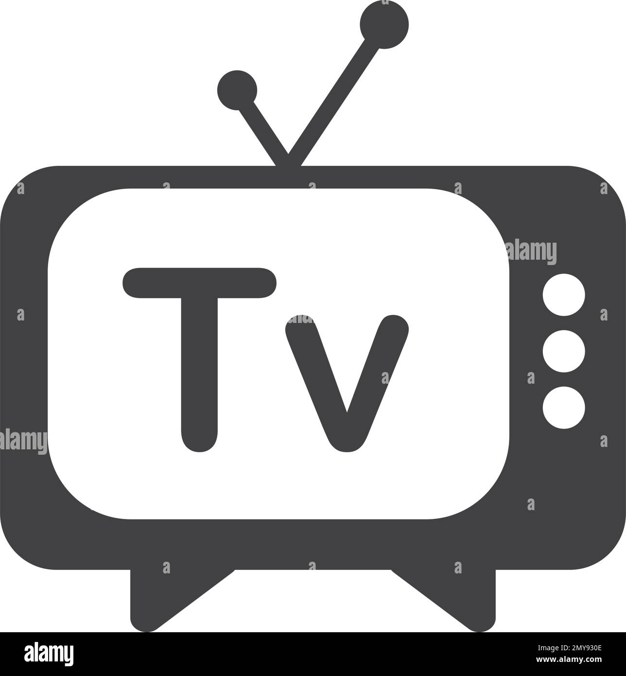TV logo vector design flat icon Stock Vector Image & Art - Alamy