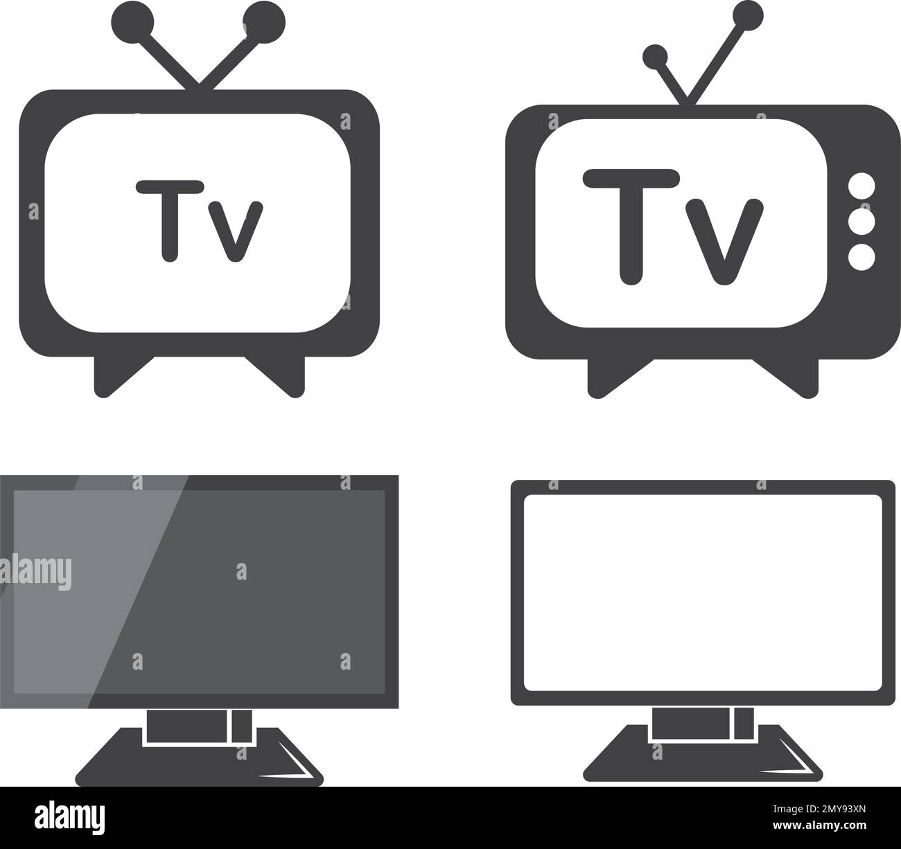 TV logo vector design flat icon Stock Vector Image & Art - Alamy