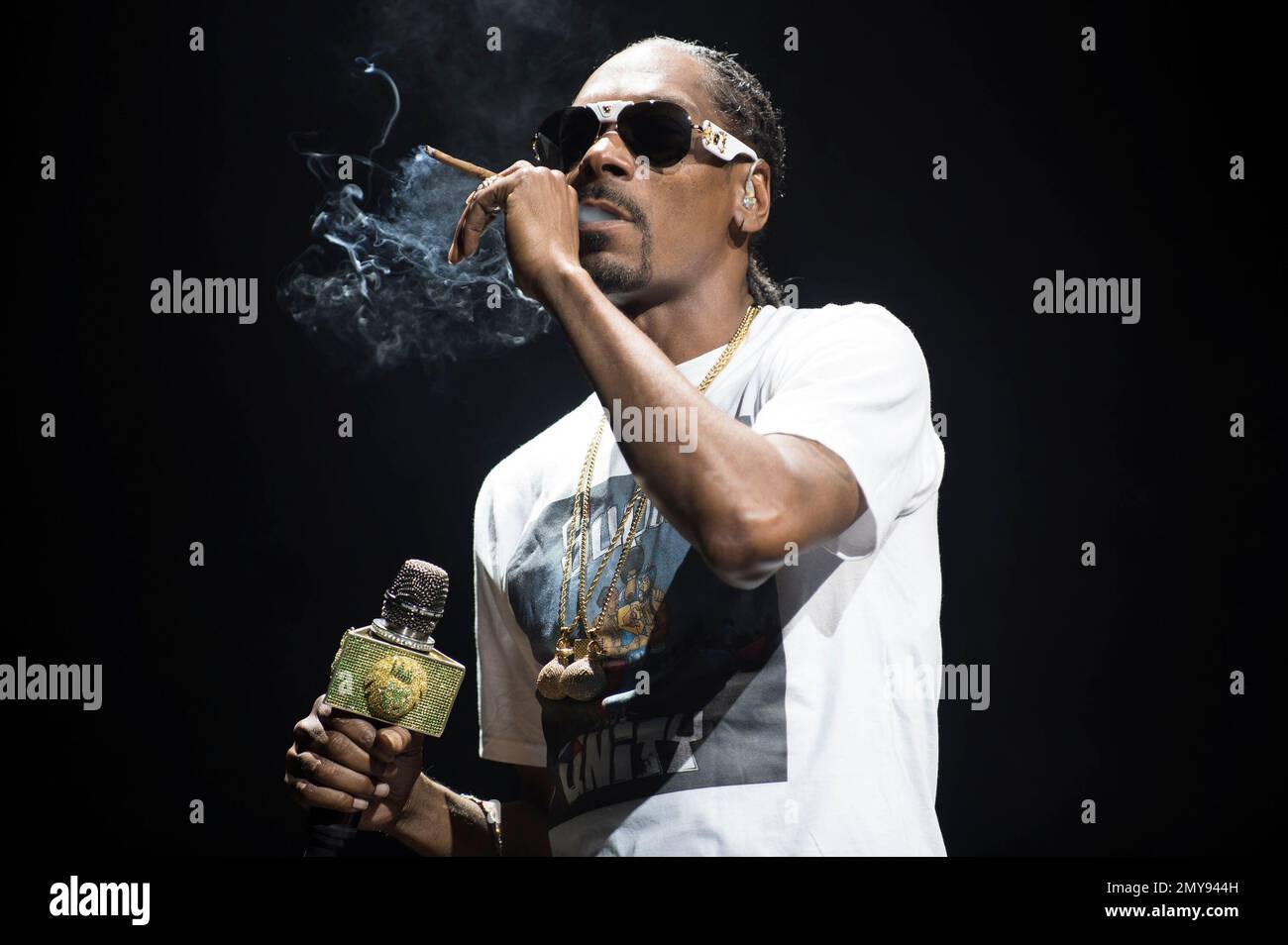 Snoop Dogg performs on stage during The High Road Tour on Friday, July ...