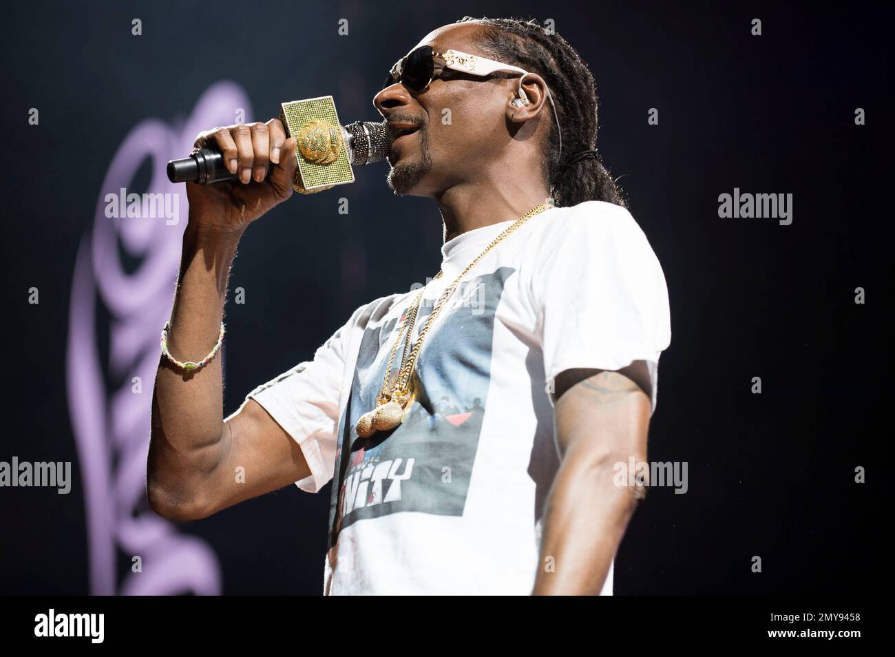 Snoop Dogg performs on stage during The High Road Tour on Friday, July ...