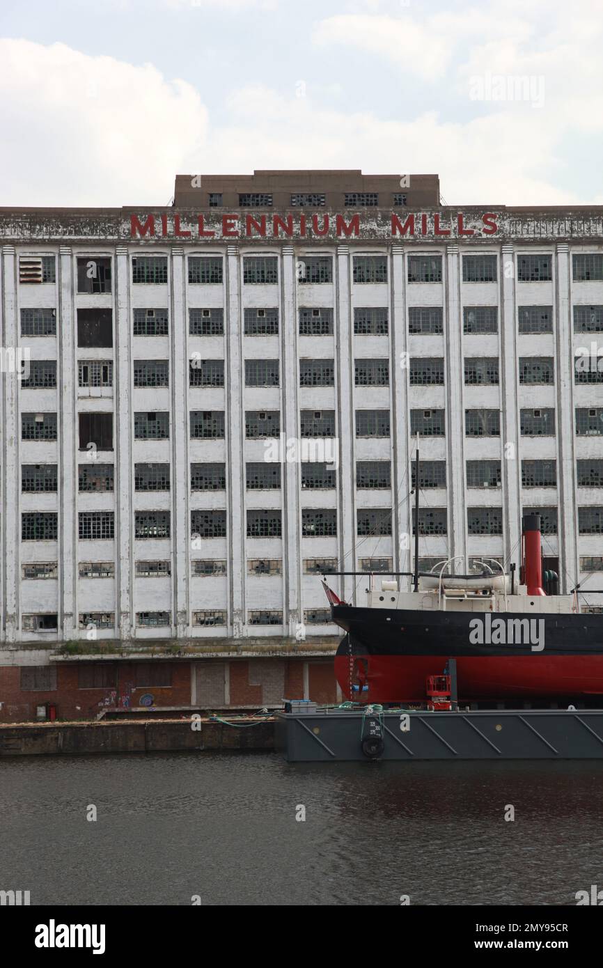 Millennium Mills - Royal Victoria Docks - Docklands, London Stock Photo ...