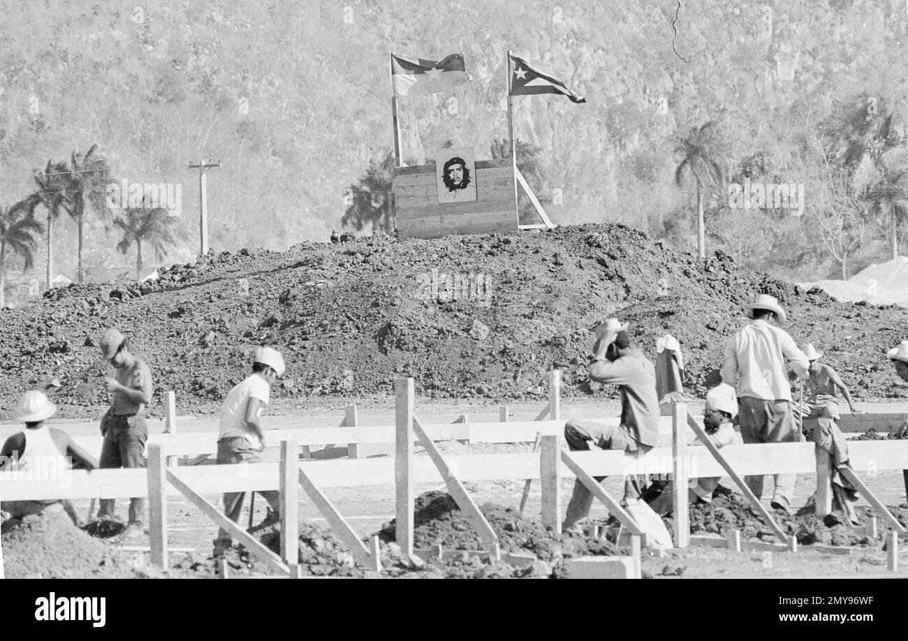 The Cuban and National Liberation Front (Viet Cong) flags fly side-by ...