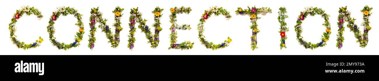 Blooming Flower Letters Building English Word Connection Stock Photo ...