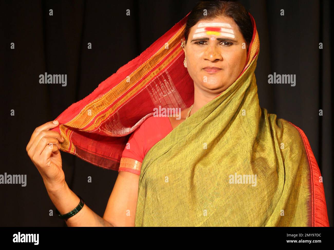 An Indian transgender Anjinamma Jogathi poses for a portrait after ...