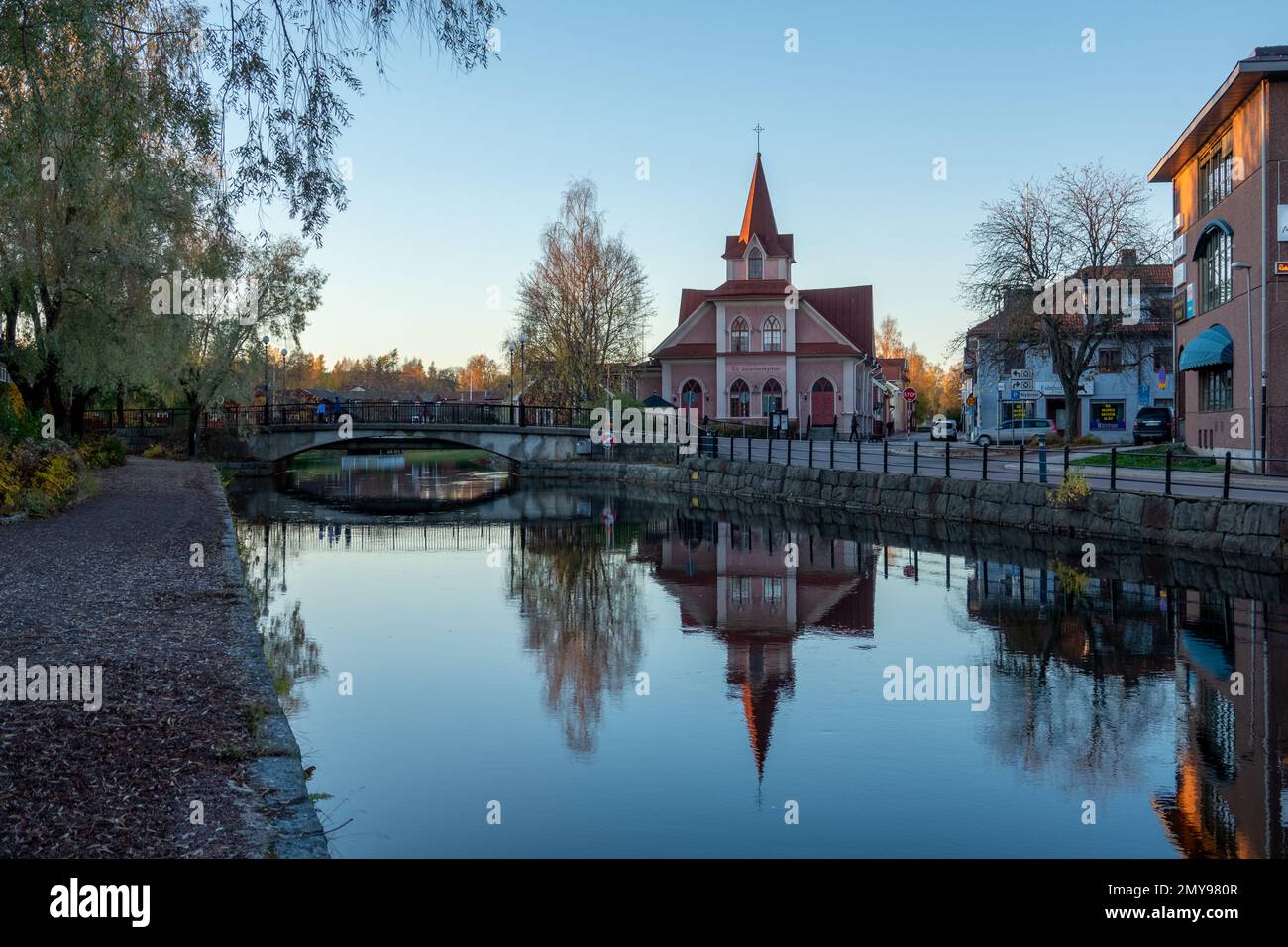 Autumn view in city of Falun, Dalarna, Sweded Stock Photo - Alamy