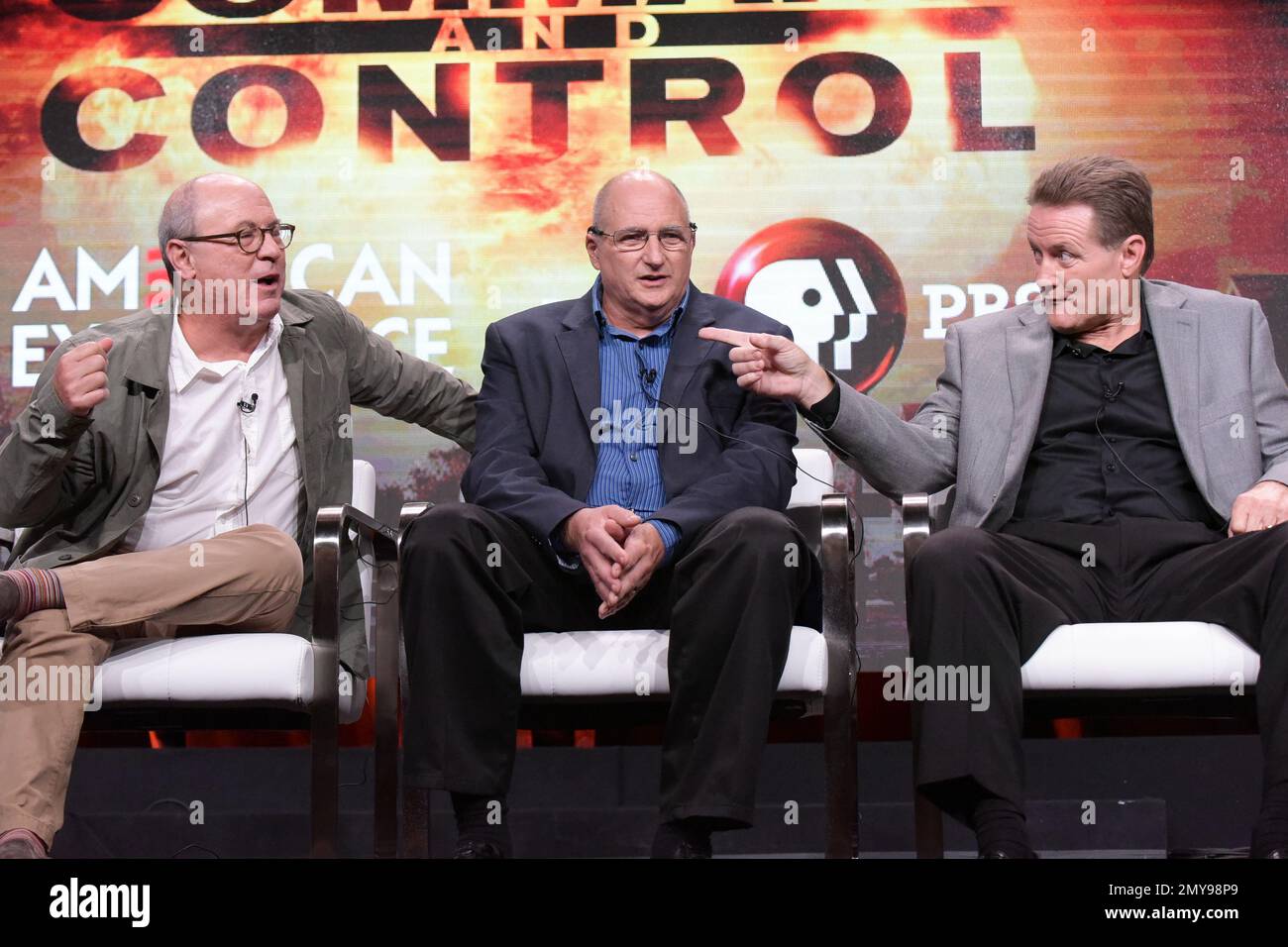 Robert Kenner, from left, David Powell and Greg Devlin participate in ...