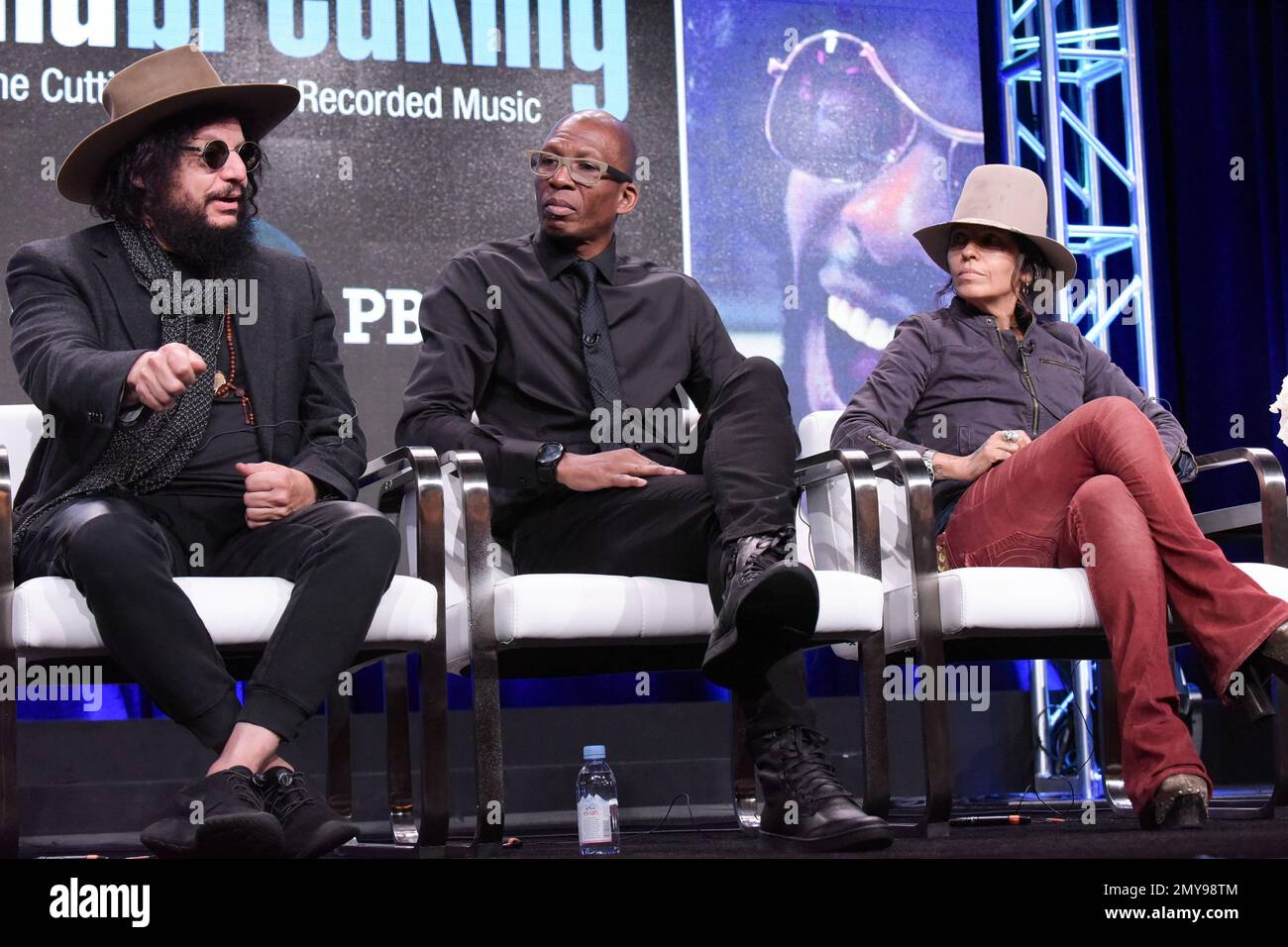 Don Was, from left, Hank Shocklee, Linda Perry and Peter Asher ...
