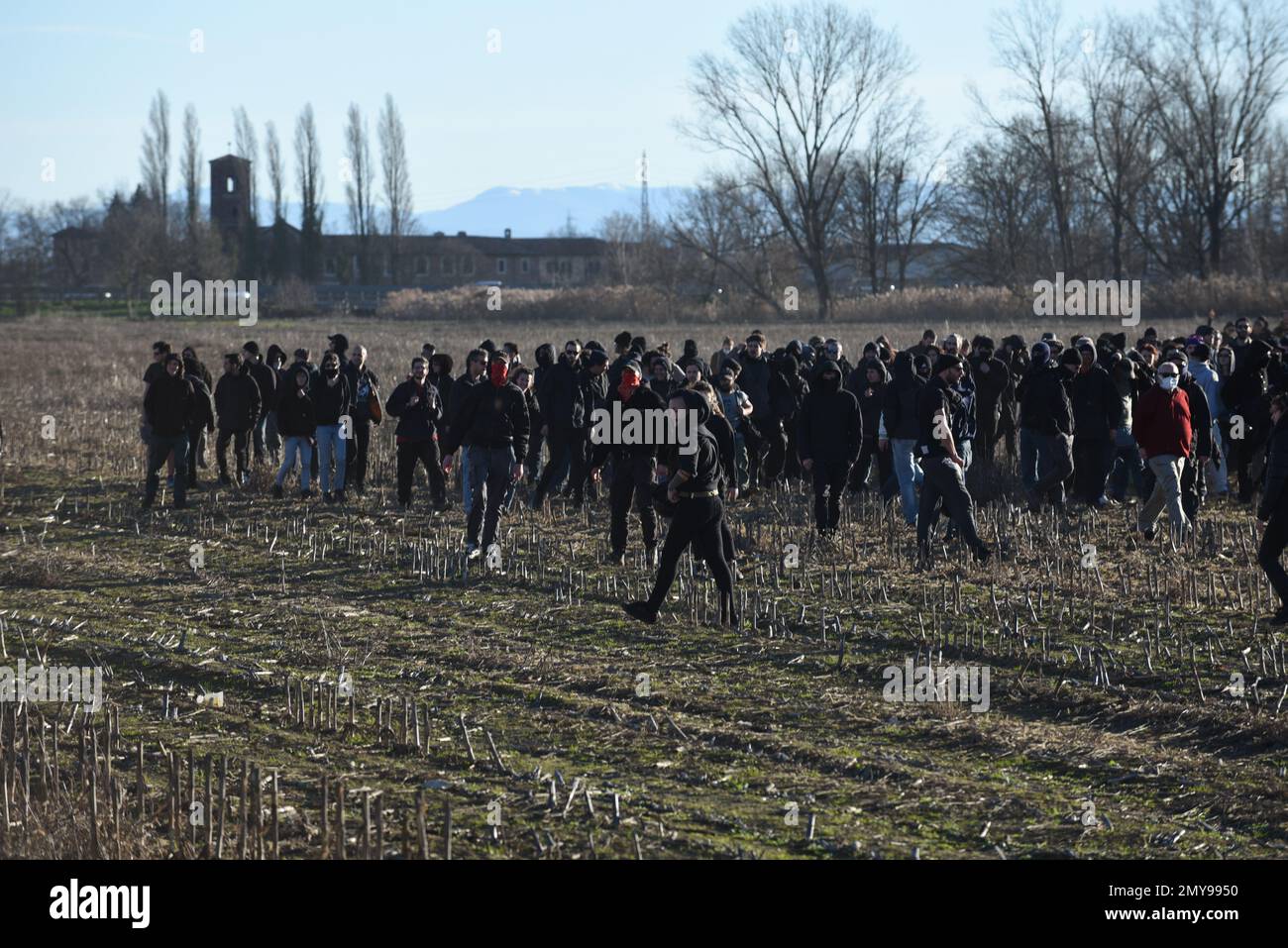 Milan, Italy. 4th Feb, 2023. Participants in the garrison approach the ...