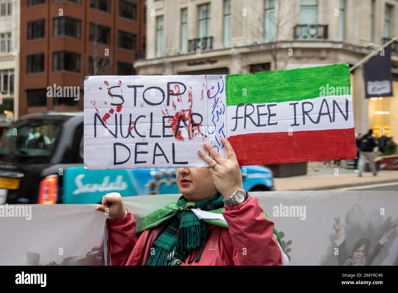 London, UK – Feb 4, 2023: About two hundred British-Iranians from ...