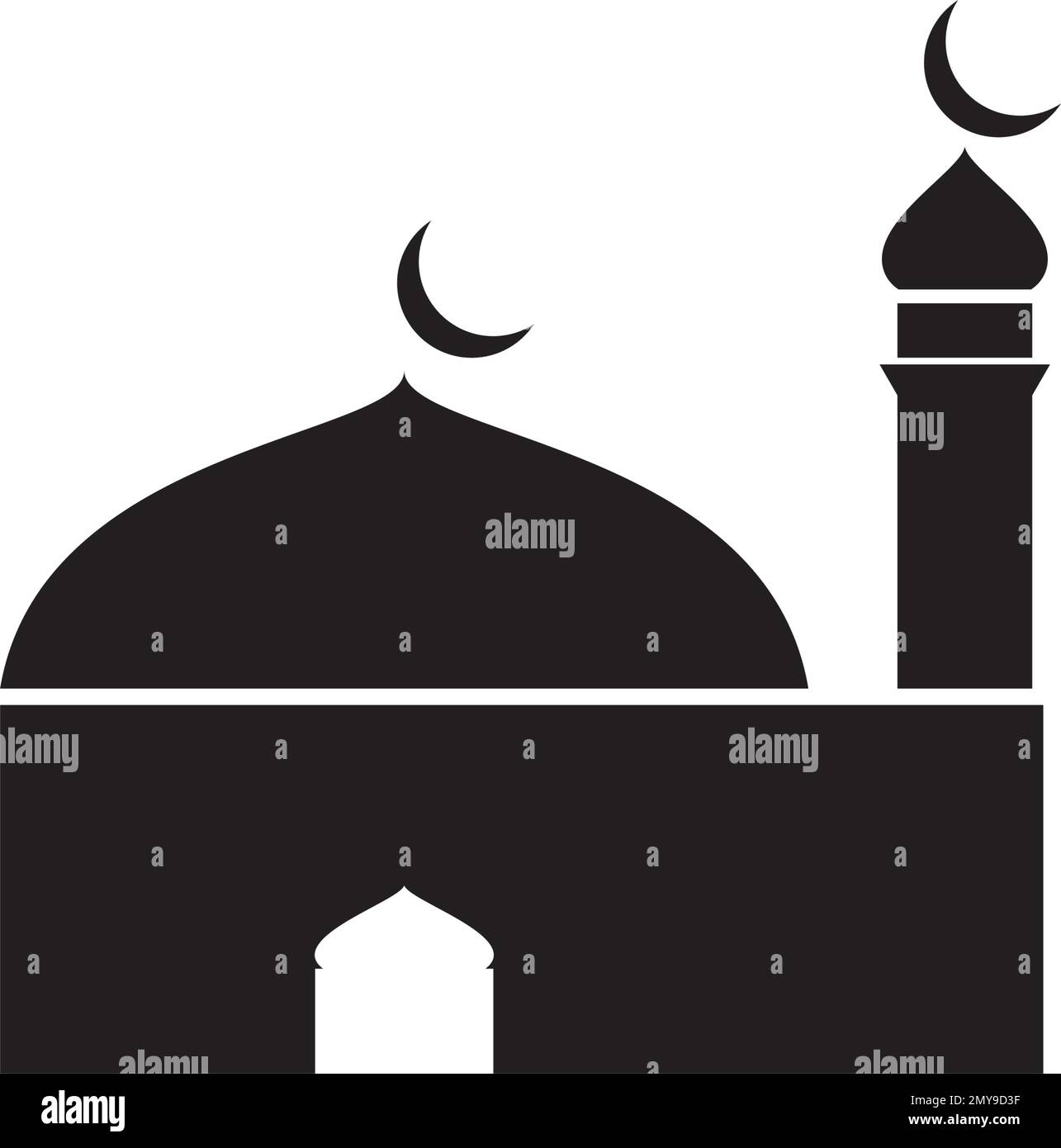Mosque logo vector Illustration design template Stock Vector Image ...