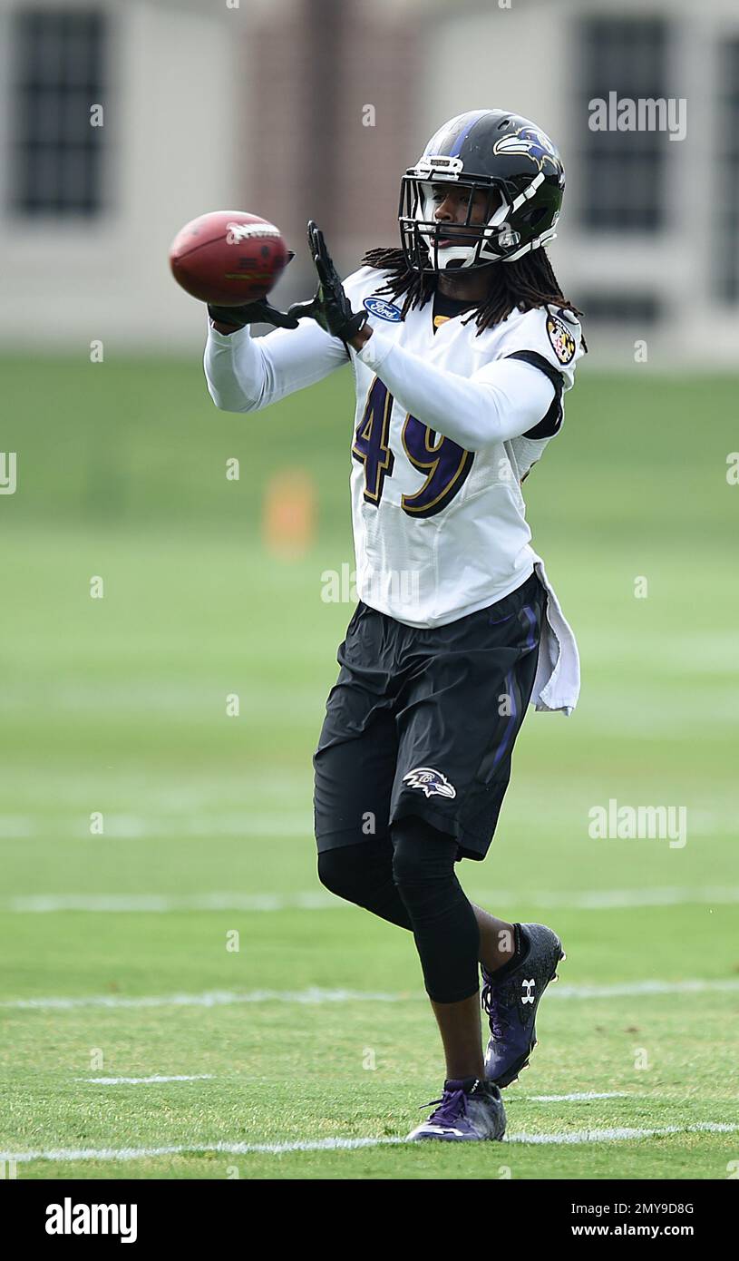 Baltimore Ravens cornerback Maurice Canady during practice at the NFL ...