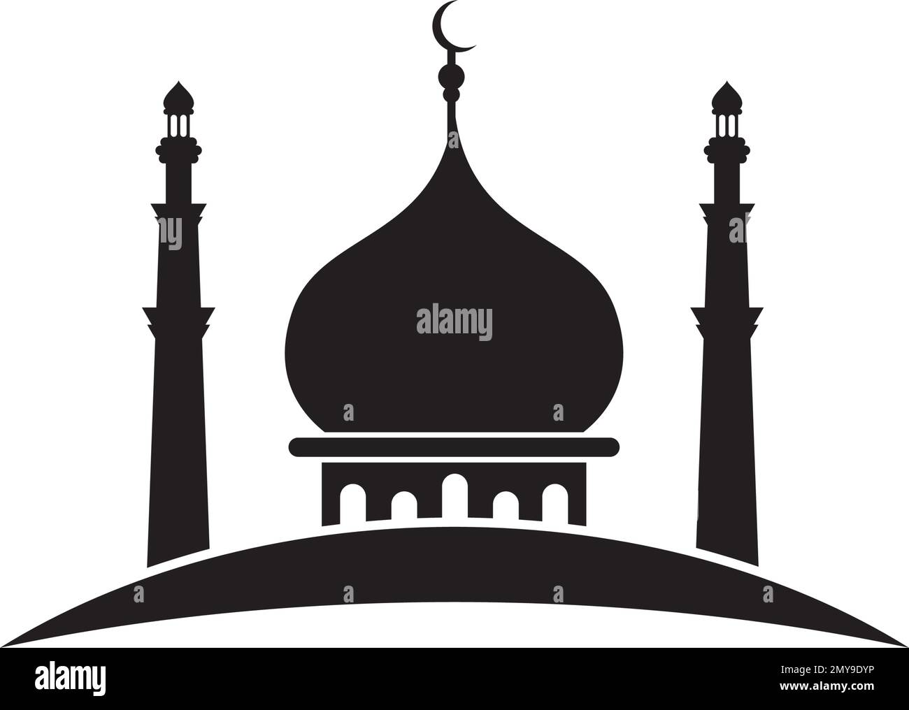 Mosque logo vector Illustration design template Stock Vector Image ...