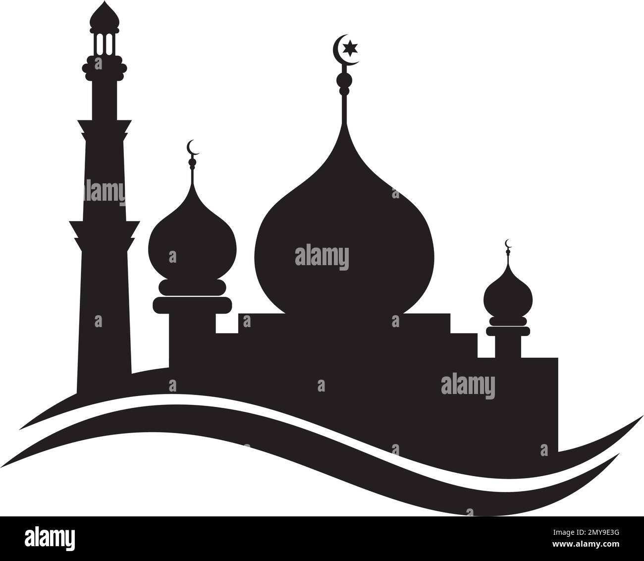 Mosque logo vector Illustration design template Stock Vector Image ...
