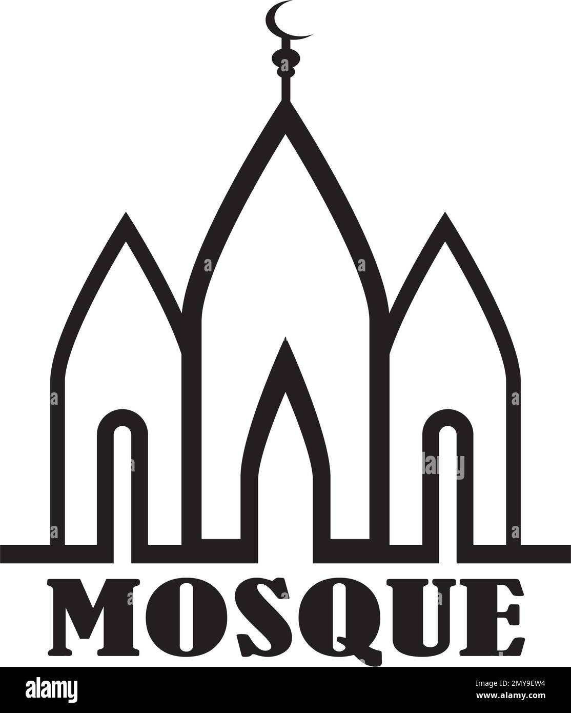Mosque logo vector Illustration design template Stock Vector Image ...