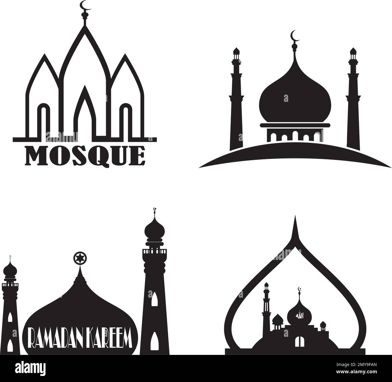 Mosque logo vector Illustration design template Stock Vector Image ...