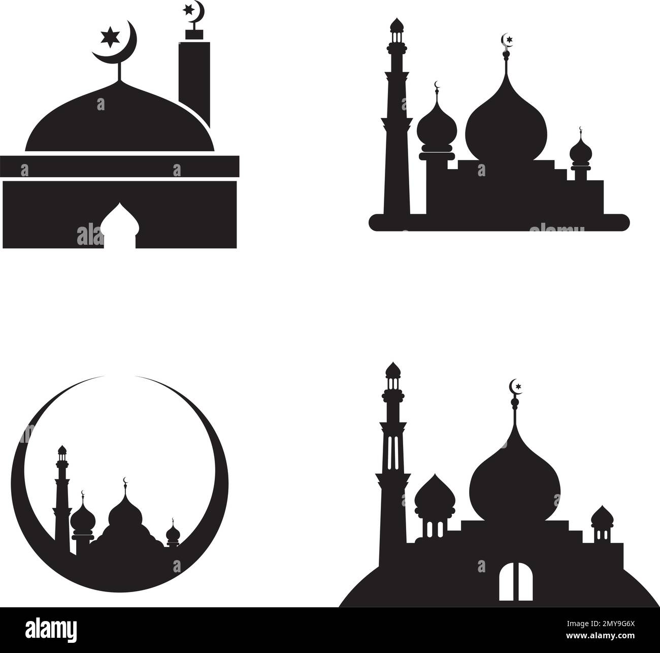 Mosque logo vector Illustration design template Stock Vector Image ...