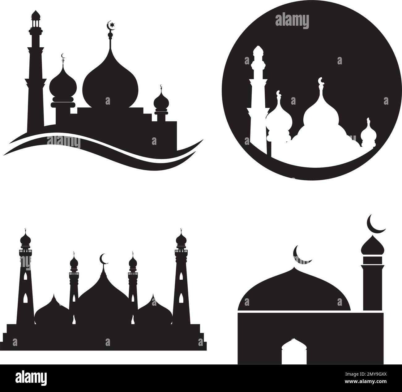Mosque logo vector Illustration design template Stock Vector Image ...