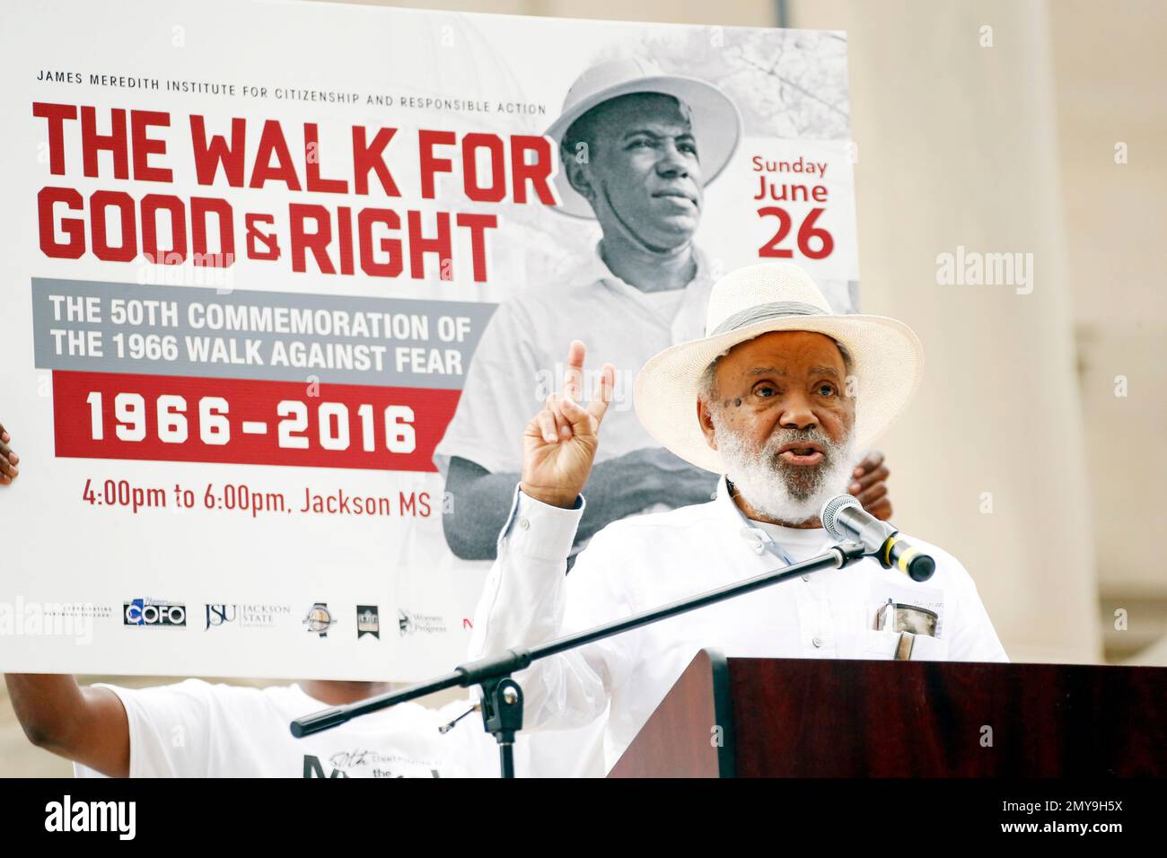 In this June 26, 2016 photograph, civil rights activist James Meredith ...