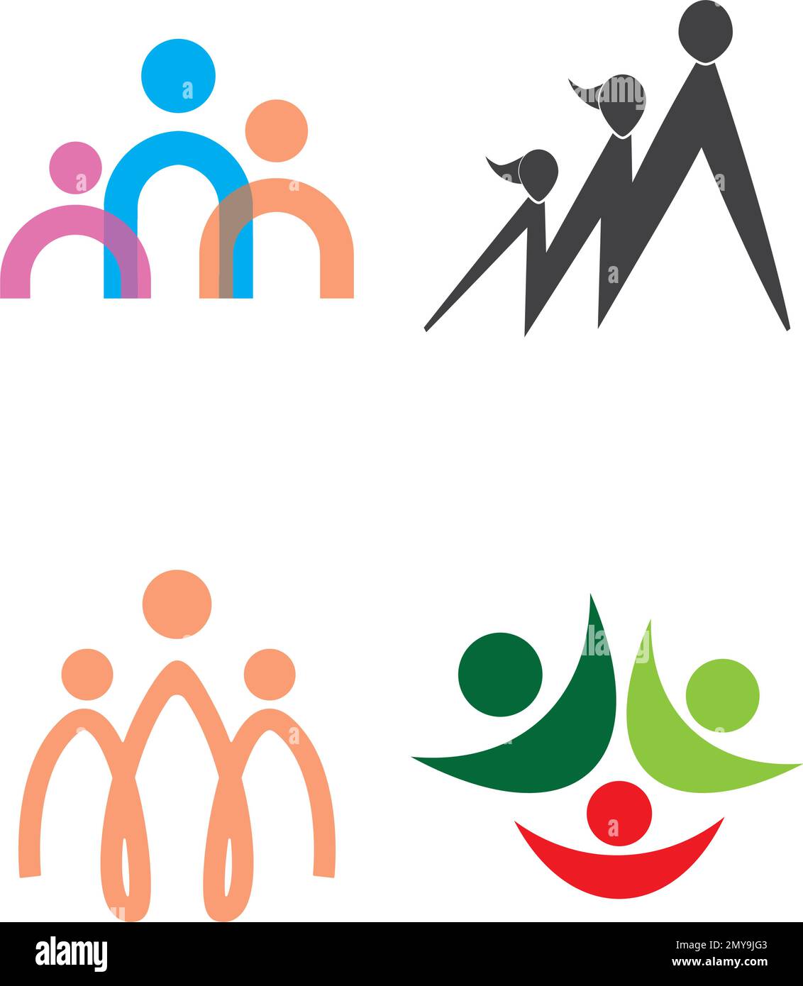 happy family logo vector design template Stock Vector Image & Art - Alamy