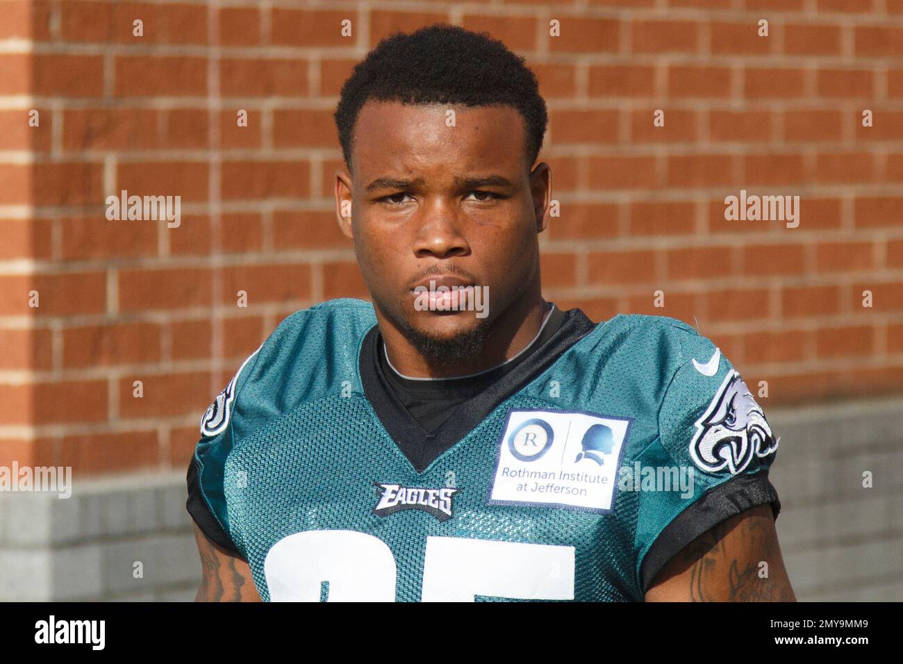 Philadelphia Eagles running back Cedric O'Neal looks on during practice ...