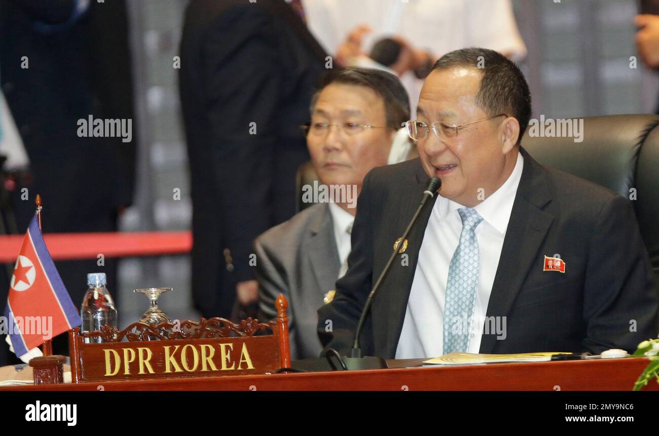 North Korea Foreign Minister Ri Yong Ho, attends the 23rd Asean ...