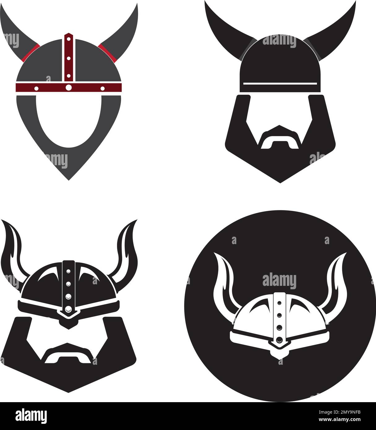 helmet vikings logo vector template design Stock Vector Image & Art - Alamy
