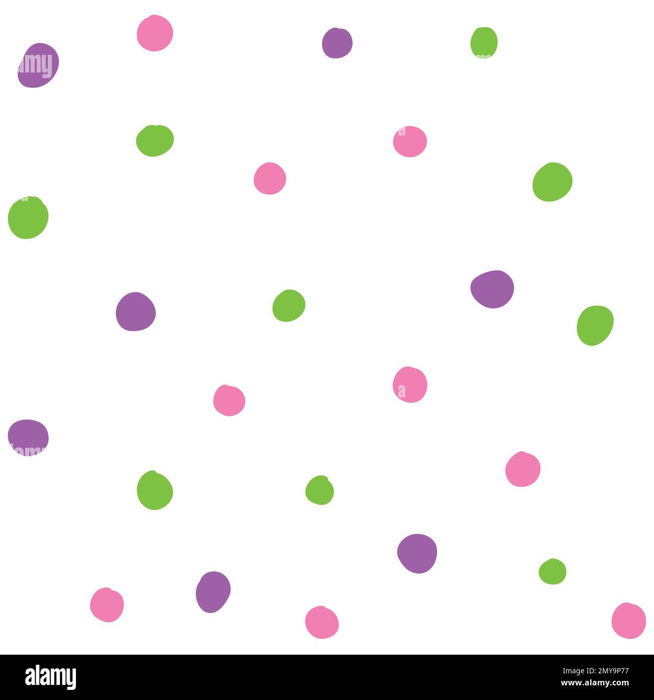 Purple And Green Polka Dot Background