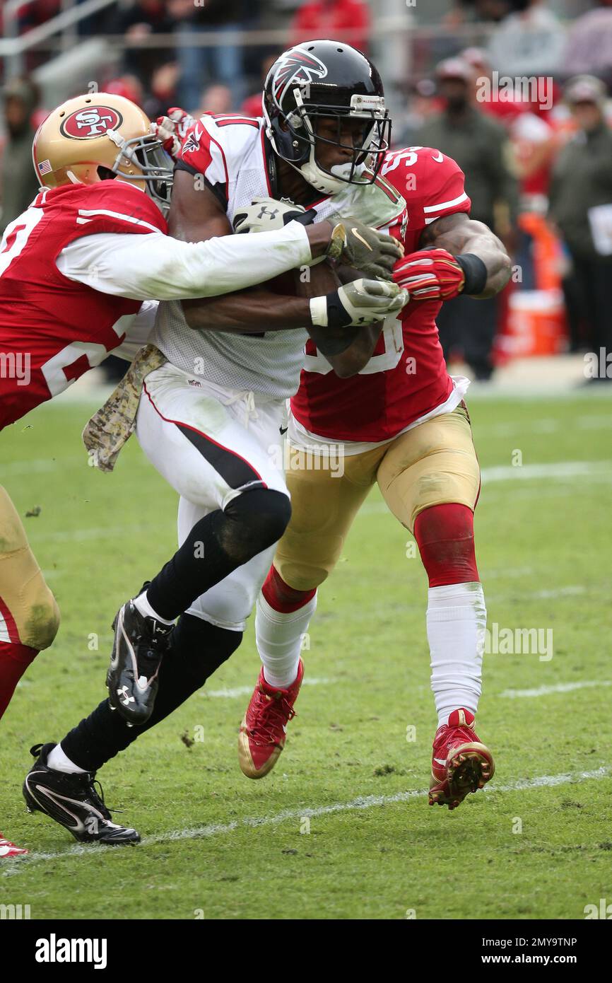Atlanta Falcons wide receiver Julio Jones #11 during an NFL game ...