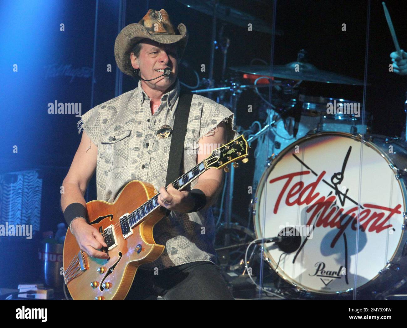 Ted Nugent performs during the Sonic Baptizm Tour at Atlanta Symphony ...