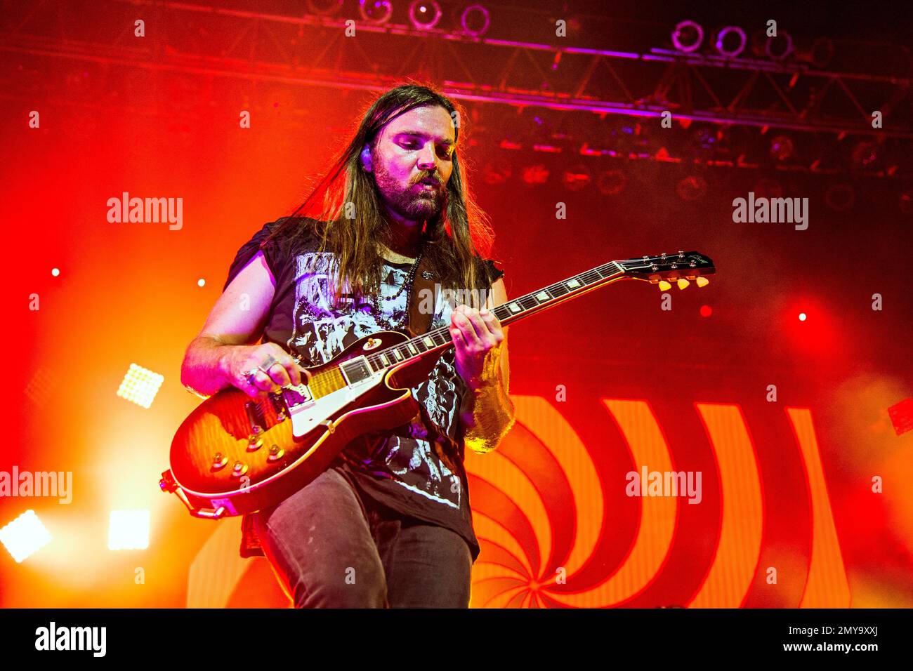 Chris Traynor of Bush seen at PNC Pavillion at Riverbend on Saturday ...