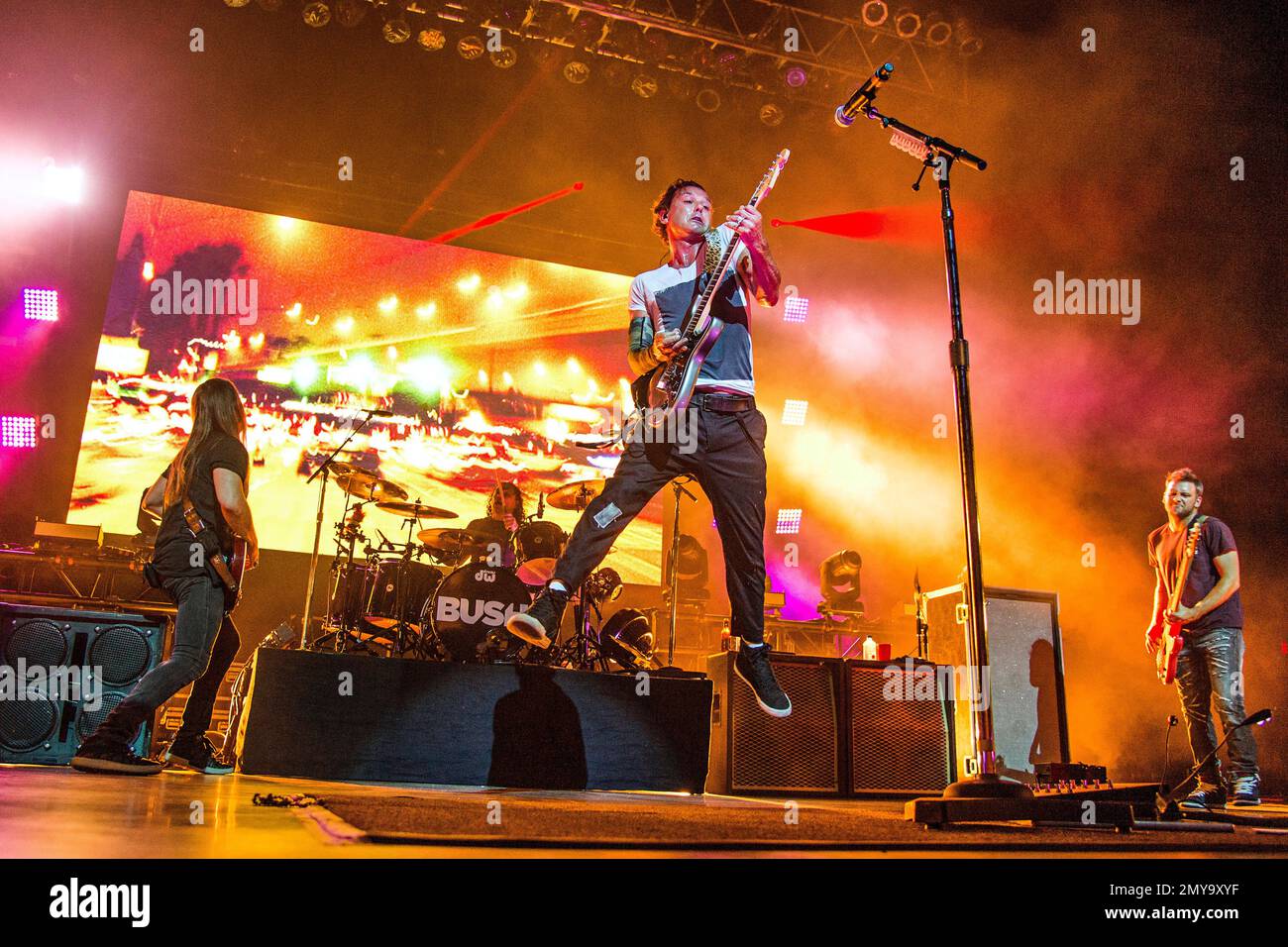 Chris Traynor, from left, Robin Goodridge, Gavin Rossdale, and Corey ...